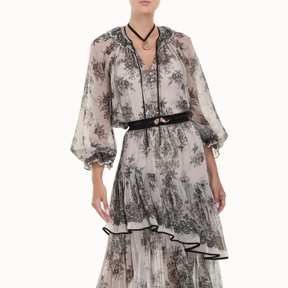 Zimmermann | Tops | Zimmermann Dancer Frill Neck Blouse | Poshmark
